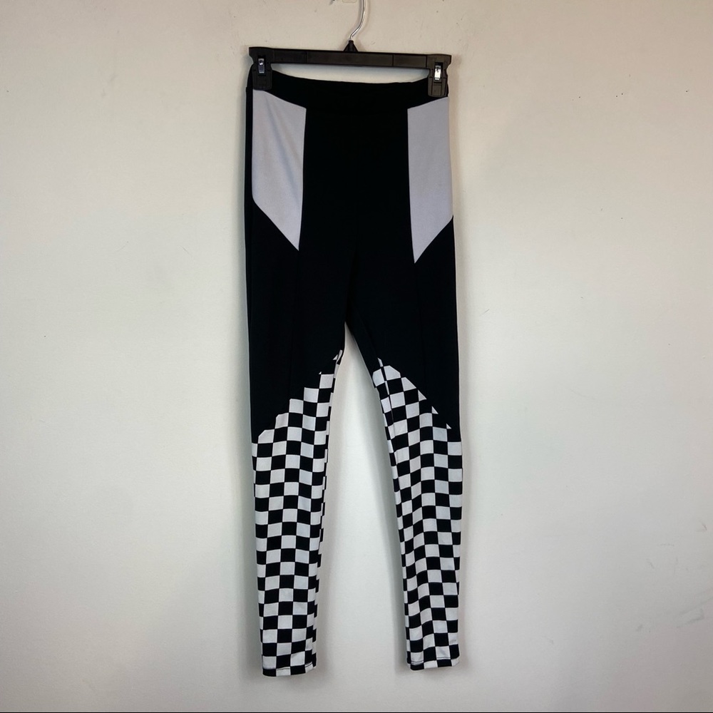 Akira Checkered Leggings - Gem